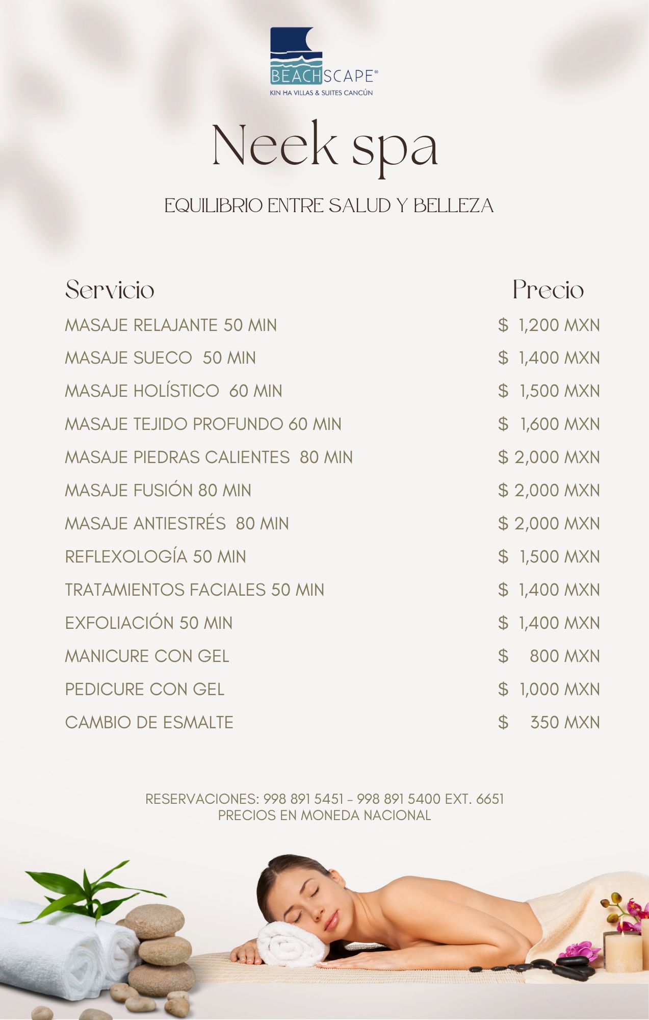 Spa in Cancun hotel Beachscape Kin Ha Villas & Suites Cancún